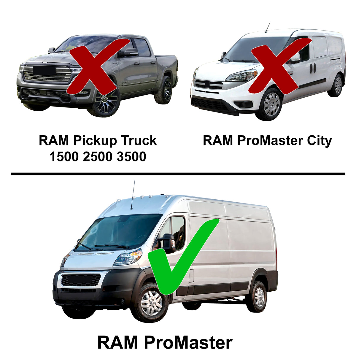 Side Window Front Seat Sunshade for 2014-2026 Dodge RAM ProMaster 1500 ...
